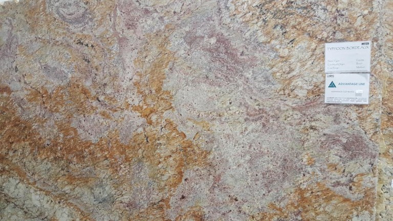 Typhoon Bordeaux Granite in a Hurricane – Quality Stone Concepts